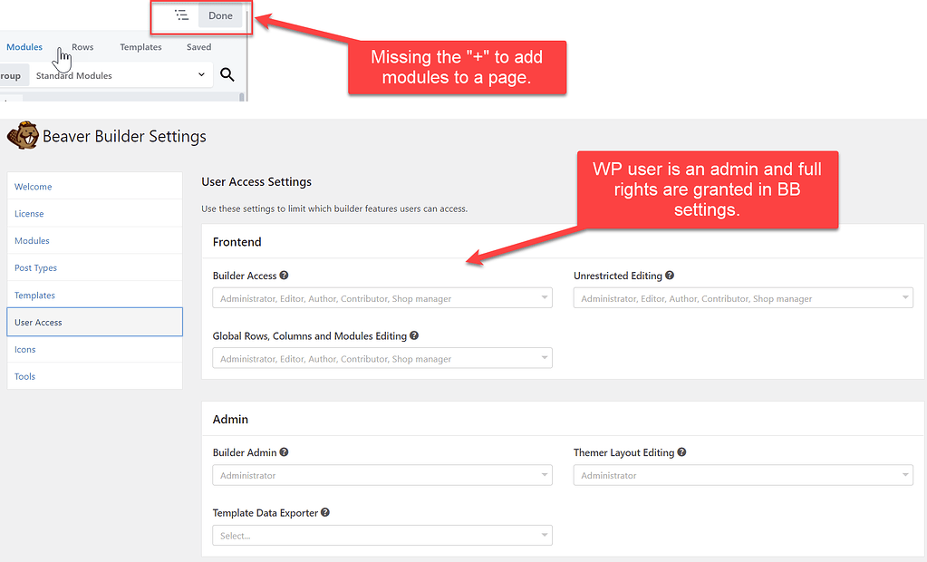 Add module "+" element isn't visible in BB editor - Beaver Builder ...